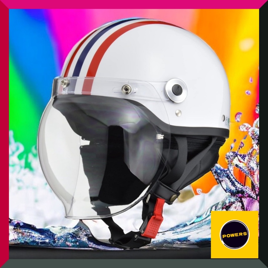 [Reed Industries] Motorcycle Helmet Jet CROSS with Bubble Shield CR-760 ...