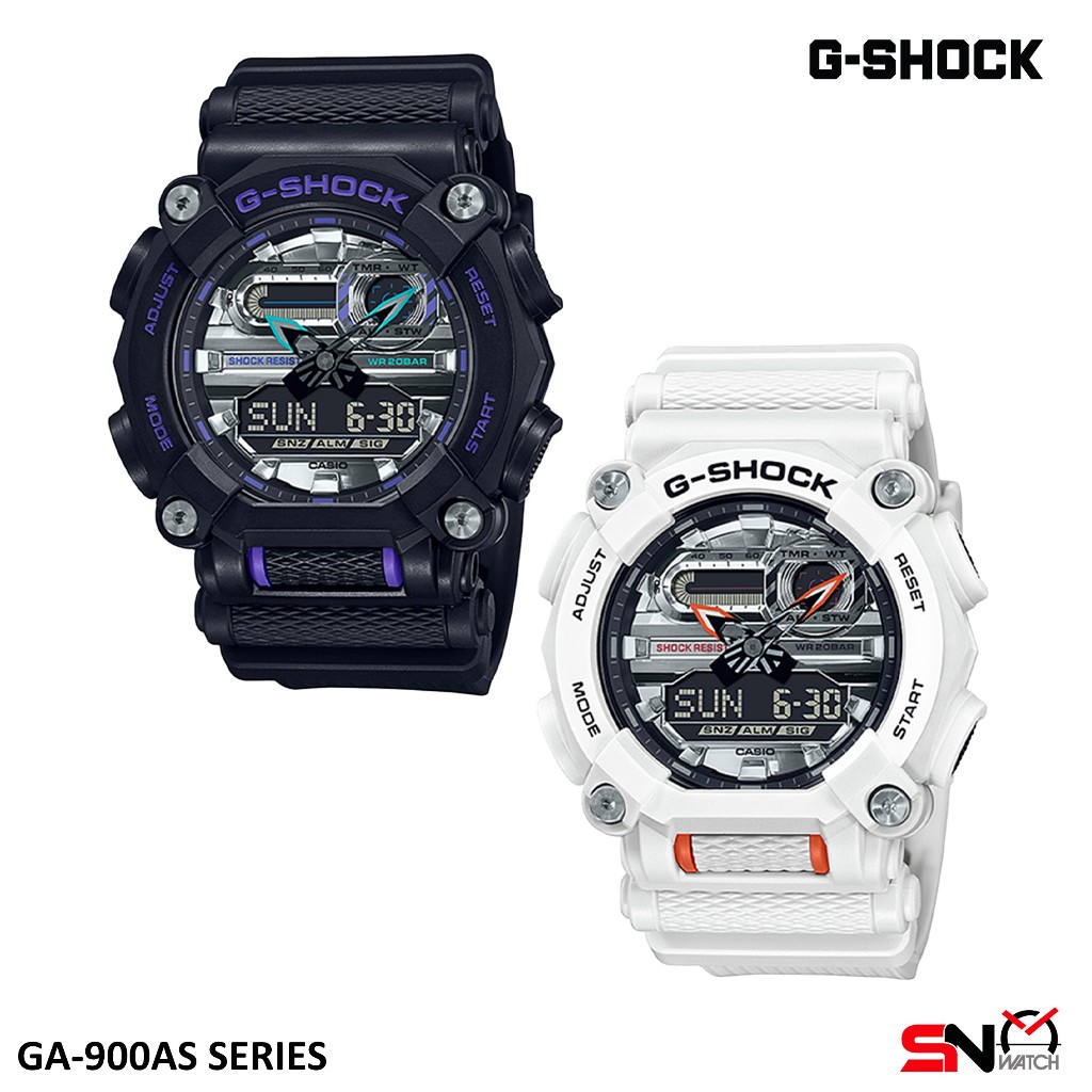 Casio G-Shock GA-900AS Metallic Dial Analog Digital Resin Band Men Sports Watch Jam Tangan ...