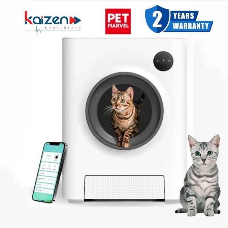 😺KAIZEN STORE MALAYSIA😺 PET MARVEL Self-Cleaning Cat Litter Box 2 Years ...
