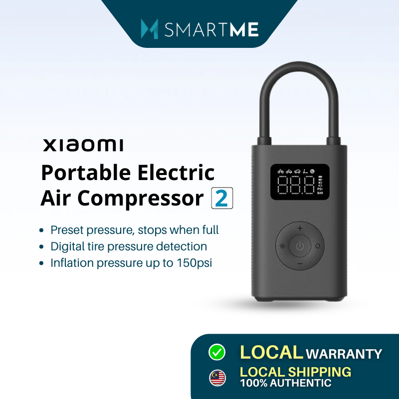 Xiaomi Portable Electric Air Compressor 2 - 150PSI | Rechargeable ...