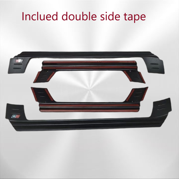 TOYOTA HILUX REVO 2021 Matte Black SCUFF PLATE GR inclued dauble side ...