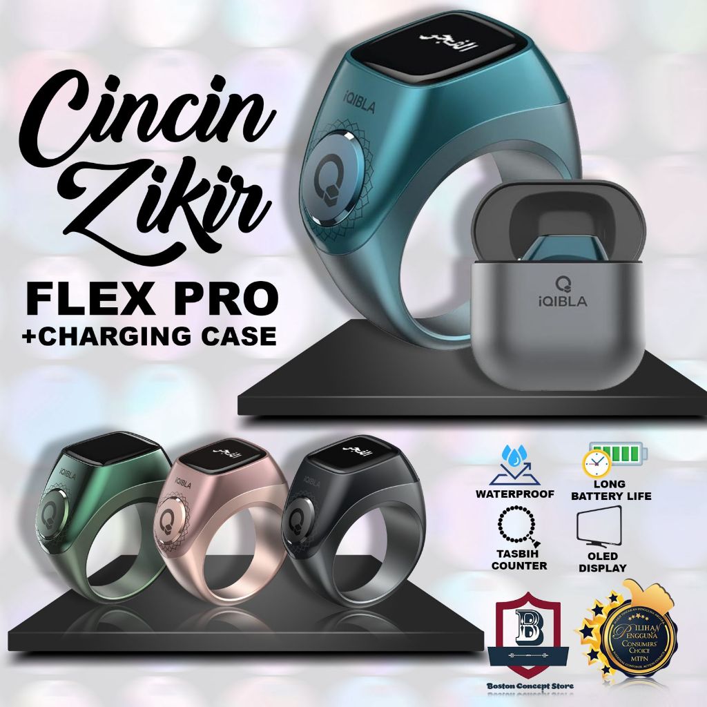 Ready Stock [Aluminium Alloy] Zikr Ring Flex Pro + Charging Case Cincin ...