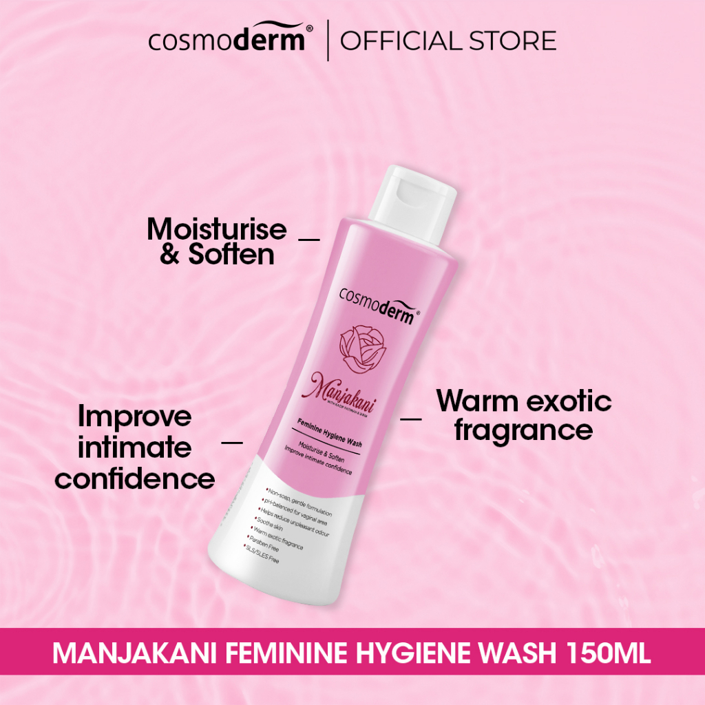 cosmoderm feminine hygiene wash 150ml (MANJAKANI/LICORICE) | Shopee ...