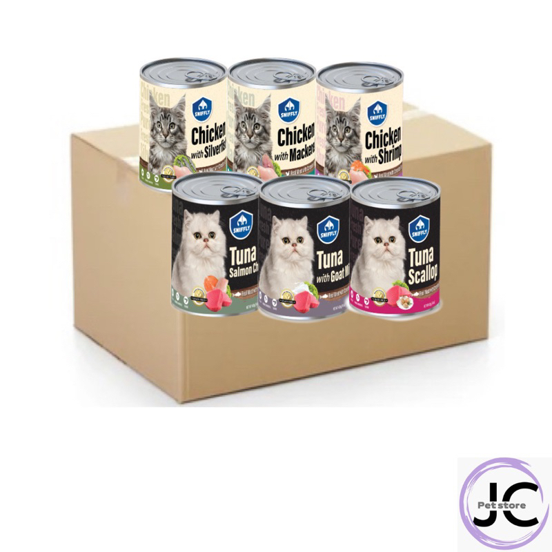 Sniffly Cat Canned Wet Food ( 24cans x 400g ) ( 1 Kotak ) | Shopee Malaysia