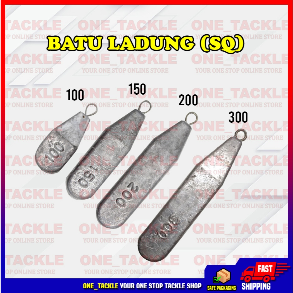 Batu ladung SQ SIZE 100, 150, 200, 300 Batu pancing | Shopee Malaysia