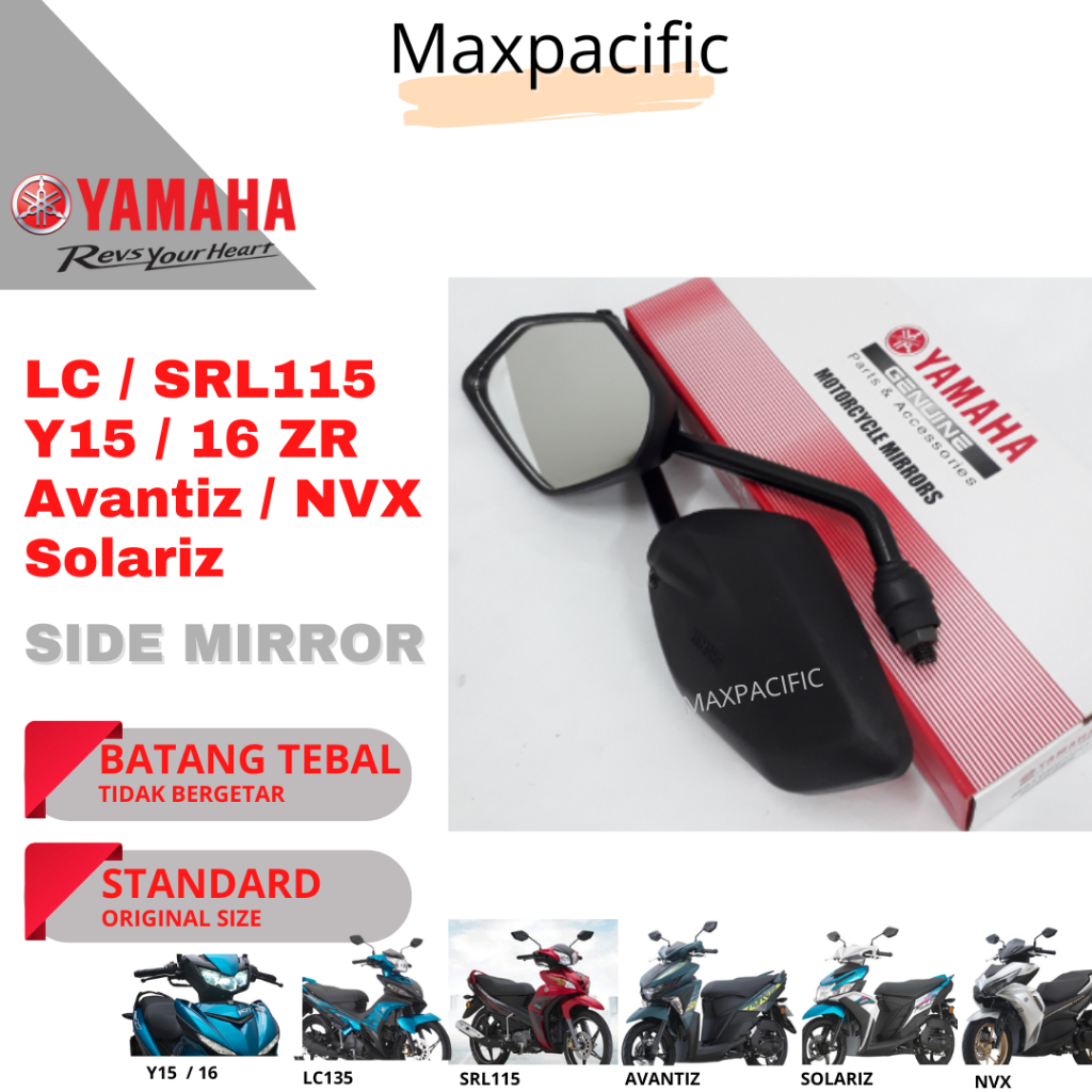 Yamaha Side Mirror Y15 Y16 lc153 NVX NMAX Avantiz Solariz Scooter ...