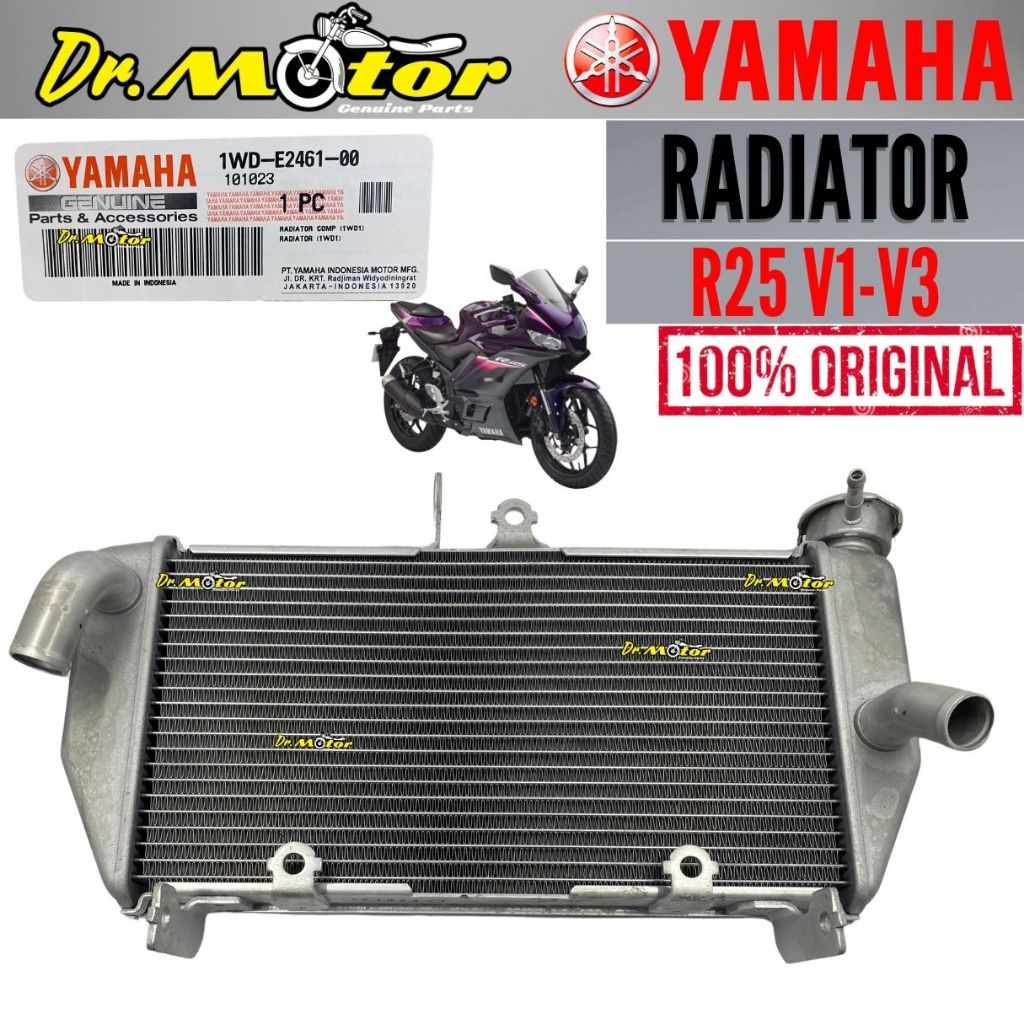 R25 V1 V2 V3 YZF-R25 Radiator Assy Coolant Tank Colant Tangki Air Water ...