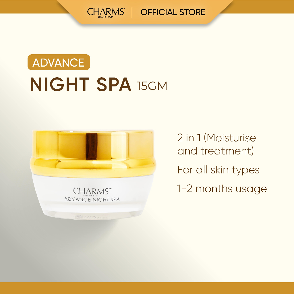 CHARMS SKINCARE HQ Krim Malam Advance Night Spa 15GM | Night Cream Anti ...