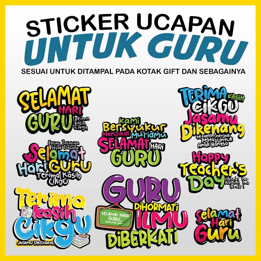 DIY Sticker Mirrokote Ucapan Untuk Guru / Thank You Teacher / Terima ...