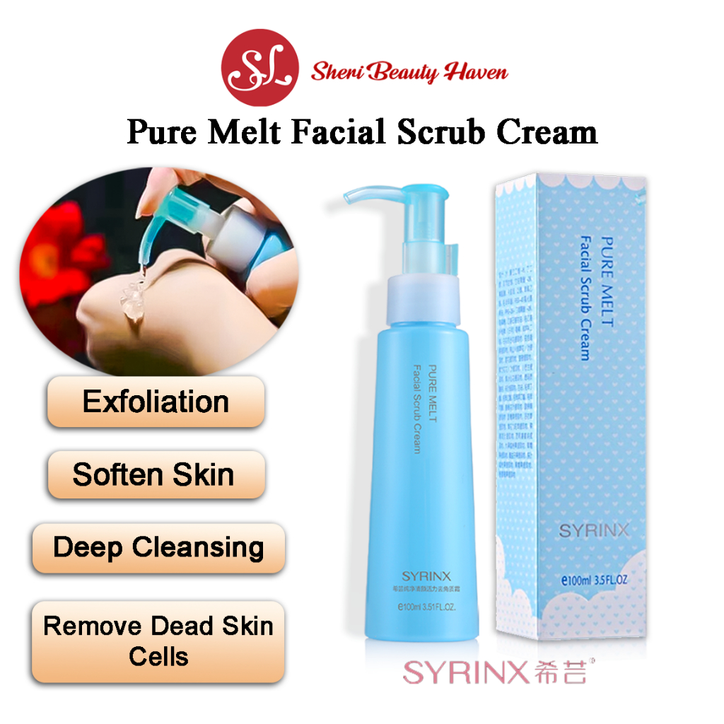 Syrinx Pure Melt Facial Scrub Cream, 100ml, Exfoliating, Deep Cleansing ...