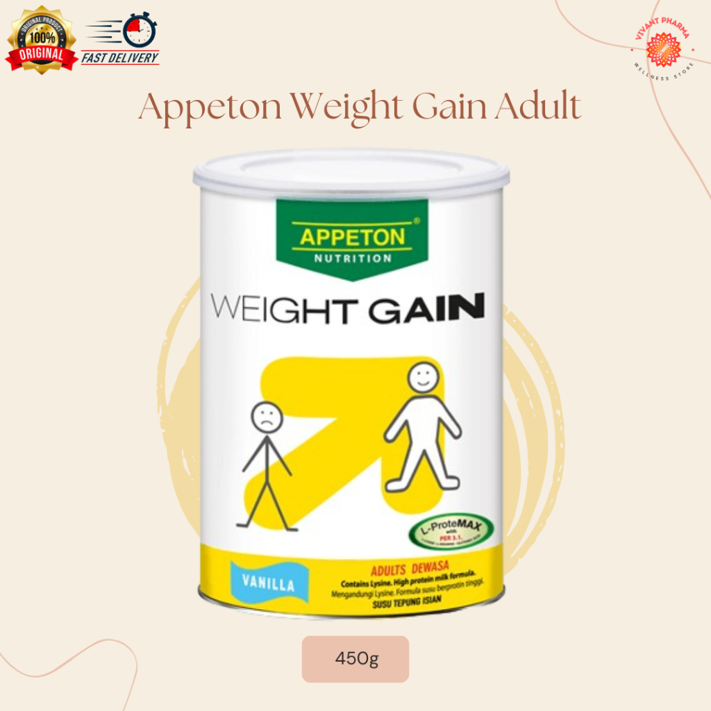 Appeton Weight Gain Adult Milk Powder 450g Vanilla (EXP:12/2024 ...