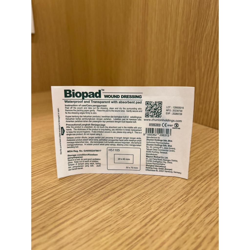 BIOPAD WOUND DRESSING (5CM X 7CM) | Shopee Malaysia