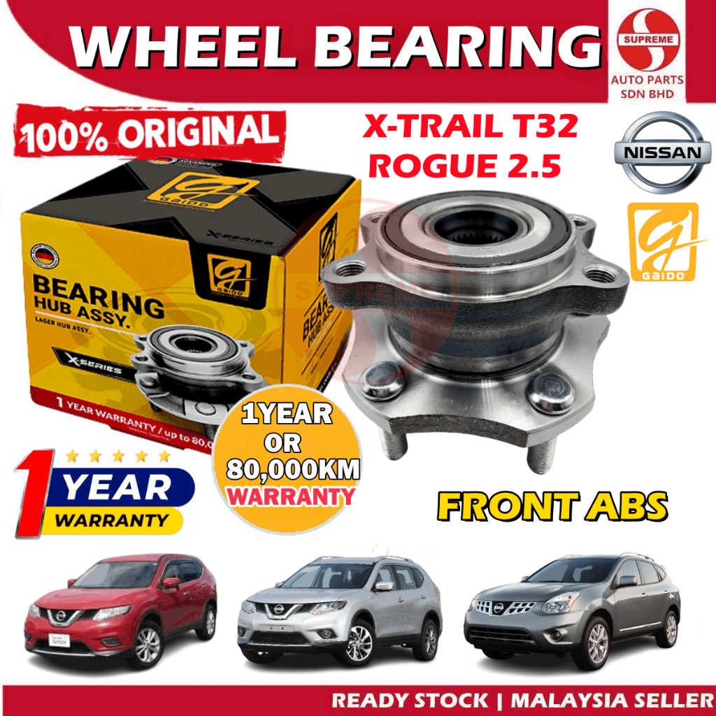 S2U Gaido Front Rear Wheel Bearing Hub Nissan X-Trail T32 Rogue Depan ...