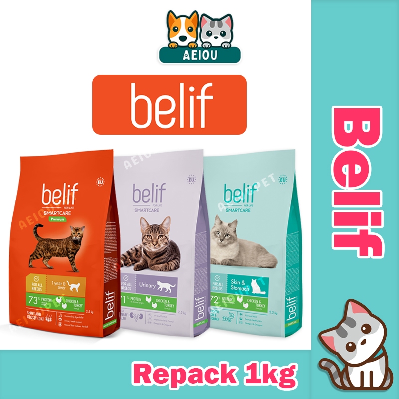 AEIOU😺 Belif Cat Food 1kg Repack Premium Adult Kitten Urinary Sensitive ...