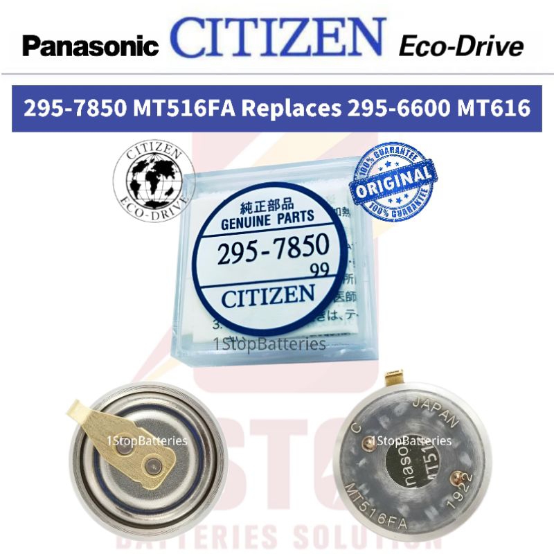 100% Original Panasonic Rechargeable Battery for Citizen 295-7850 ...