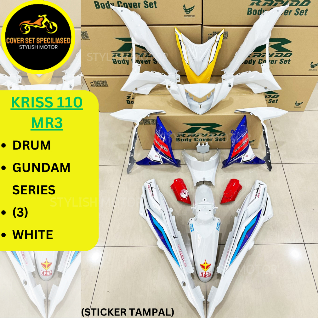 RAPIDO Cover Set MODENAS Kriss 110 Mr3 Drum Disk Gundam Series (3 ...