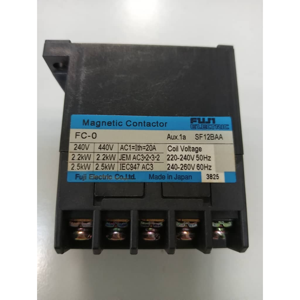 FUJI MAGNETIC CONTACTOR FC-0 AUX 1a COIL VOLTAGE 220 | Shopee Malaysia