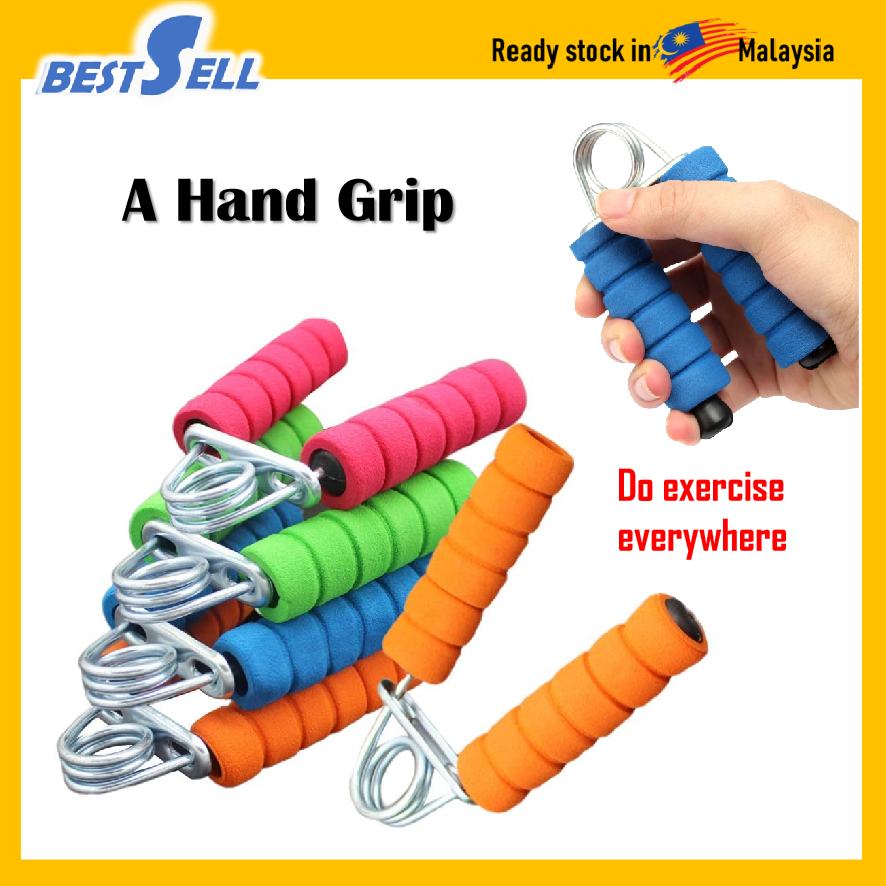SPONGE HANDLE A SPRING HAND GRIP FITNESS EXERCISE | Shopee Malaysia