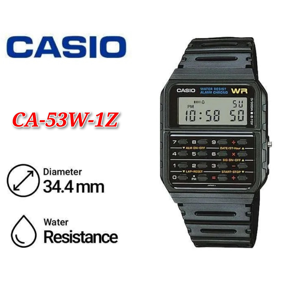 CASIO VINTAGE CA-53W-1Z Digital Calculator Watch CA-53W | Shopee Malaysia
