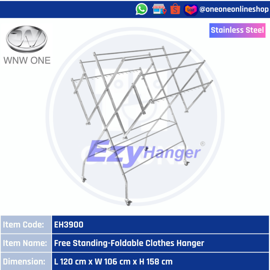 EH3900 Ezyhanger Free Standing-Foldable Clothes Hanger - WNW | Shopee ...