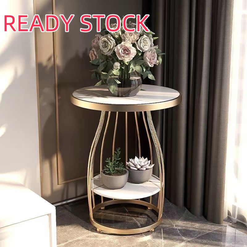 READY STOCK Simple Modern Bedside Table Beside Luxury Sofa Nordic Round ...