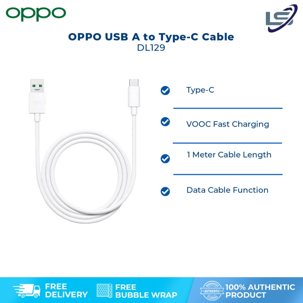OPPO USB A to Type-C Cable DL129 | Charging & Sync Data Communication ...