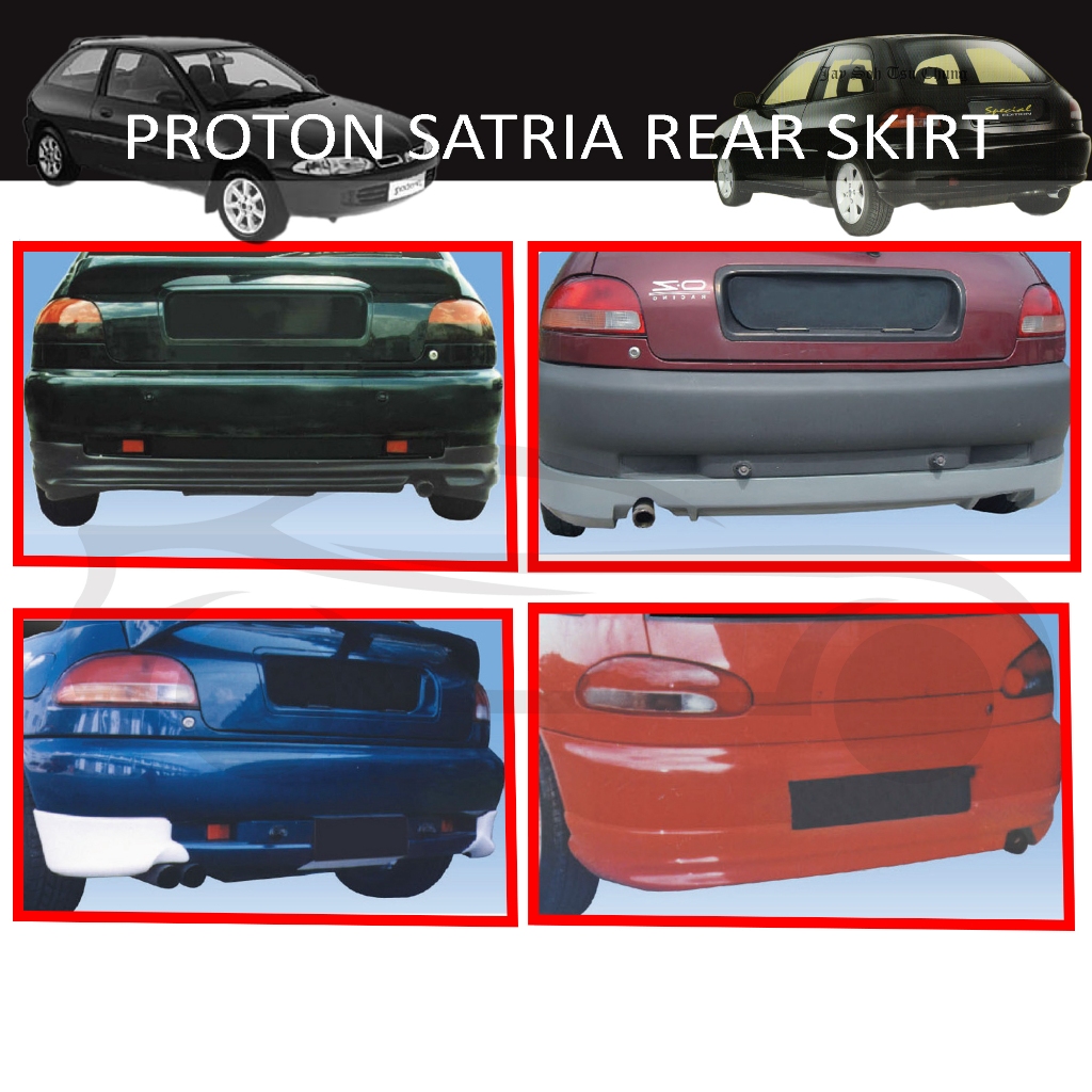 PROTON SATRIA REAR SKIRT FIBERGLASS SKIRT LIP BODYKIT | Shopee Malaysia