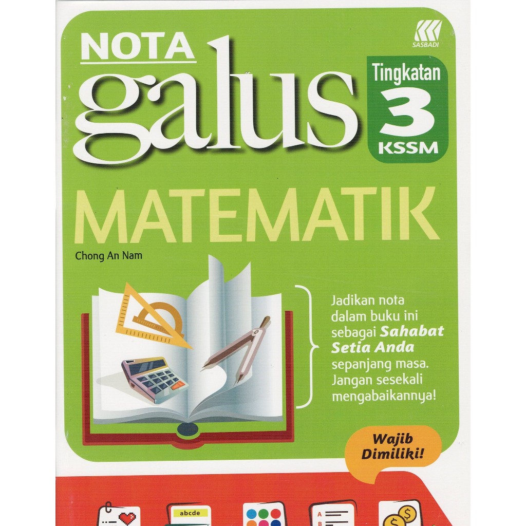 BUKU RUJUKAN : NOTA GALUS MATEMATIK TINGKATAN 3 KSSM | Shopee Malaysia