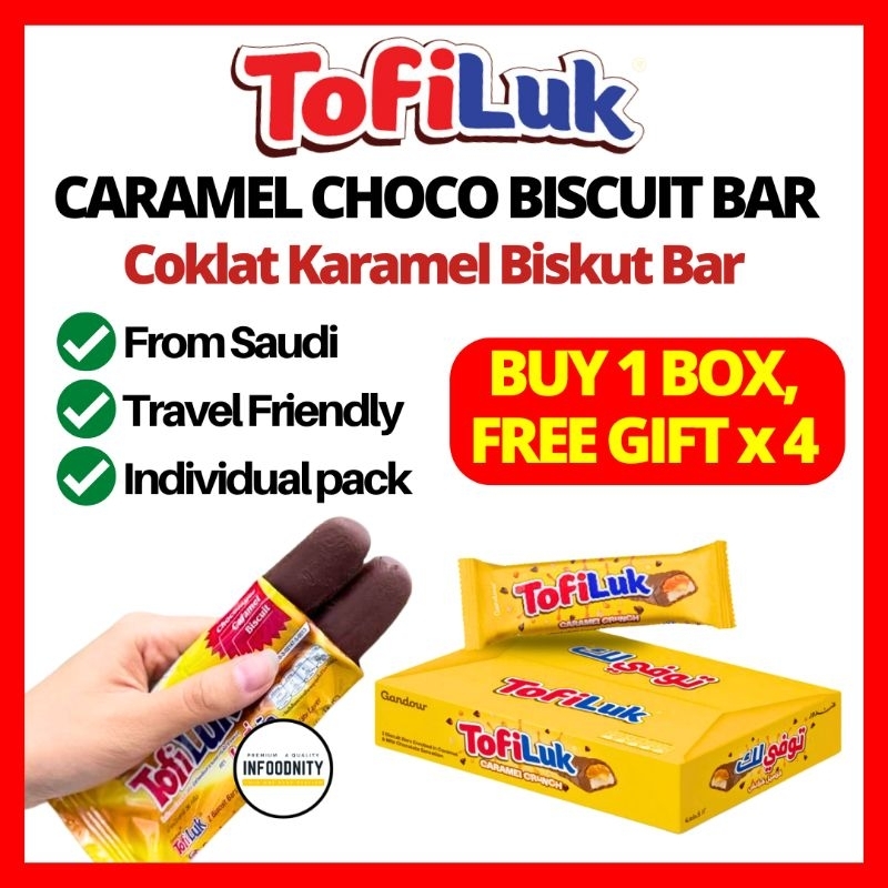 TOFILUK Caramel Crunch Chocolate Bar Coklat Tofiluk Chocolat Coklat ...