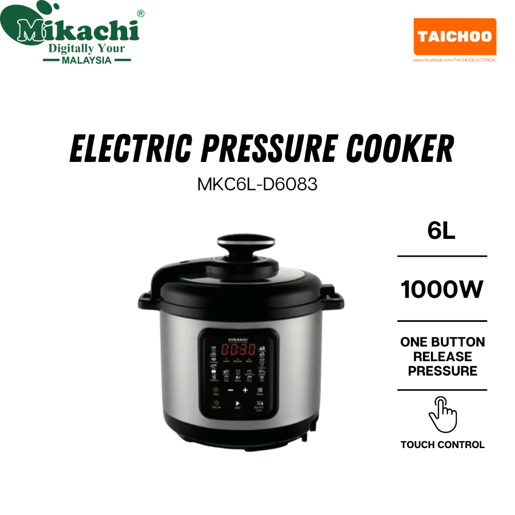 Mikachi Electric Pressure Cooker 6L MKC6L-D6083 | Shopee Malaysia