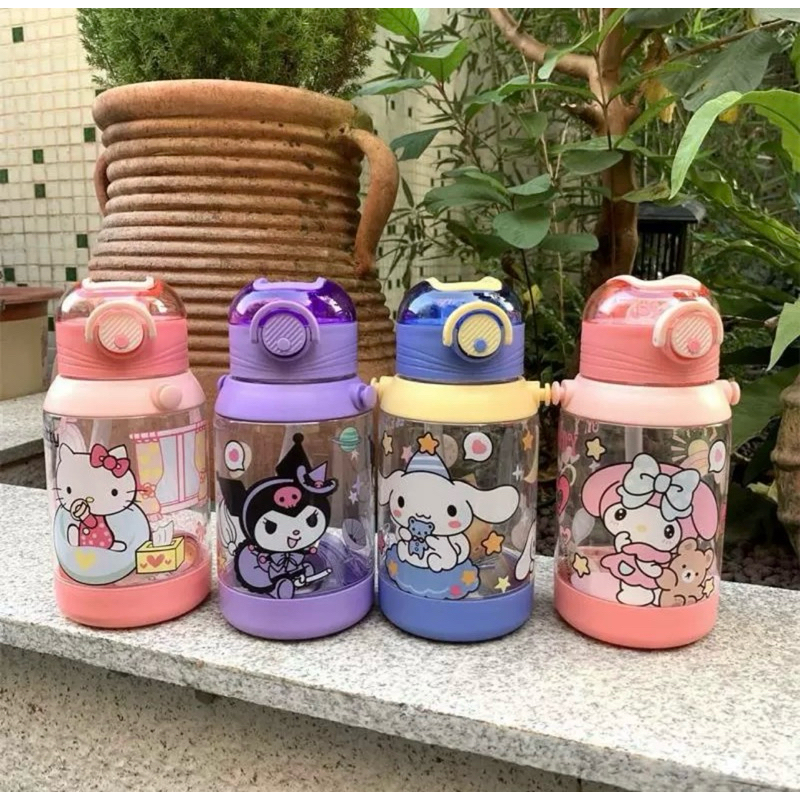 Sanrio & Labubu Water Bottle BPA FREE With Straw 600/700ml | Shopee ...