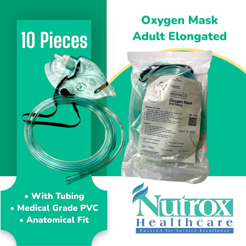 Oxygen Mask Adult Elongated Set of ( 10 pieces ) | Shopee Malaysia