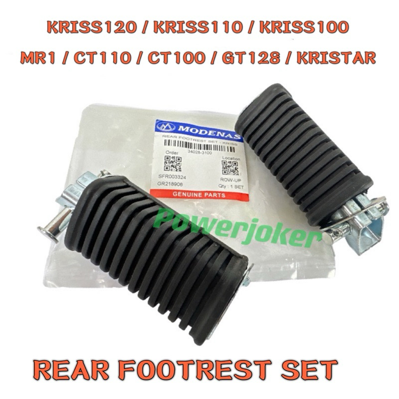 KRISS120 KRISS110 KRISS100 MR1 CT110 CT100 GT128 KRISTAR - REAR FOOTREST SET BELAKANG PEMIJAK ...