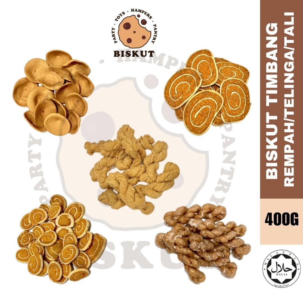 BISKUT TIMBANG 400G - Biskut Telinga/ IPOH Famous Telinga Biskut / Tali ...