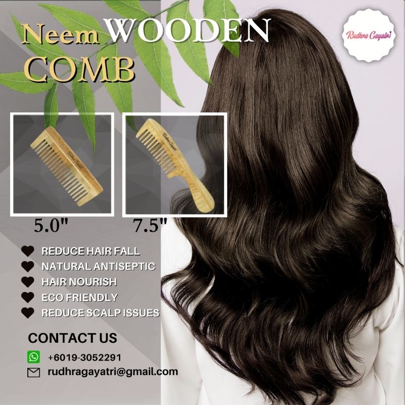 Neem Wooden Combs Set #rudhragayatri | Shopee Malaysia