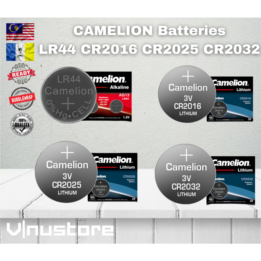 Camelion 3V Coin Battery LR41 LR44 CR1220 CR1225 CR2016 CR2025 CR2032 Batteries Bateri Remote ...