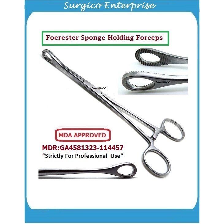 FOERSTER SPONGE/HOLDING FORCEPS MEDICAL SURGICAL USE FORCEPS | Shopee ...