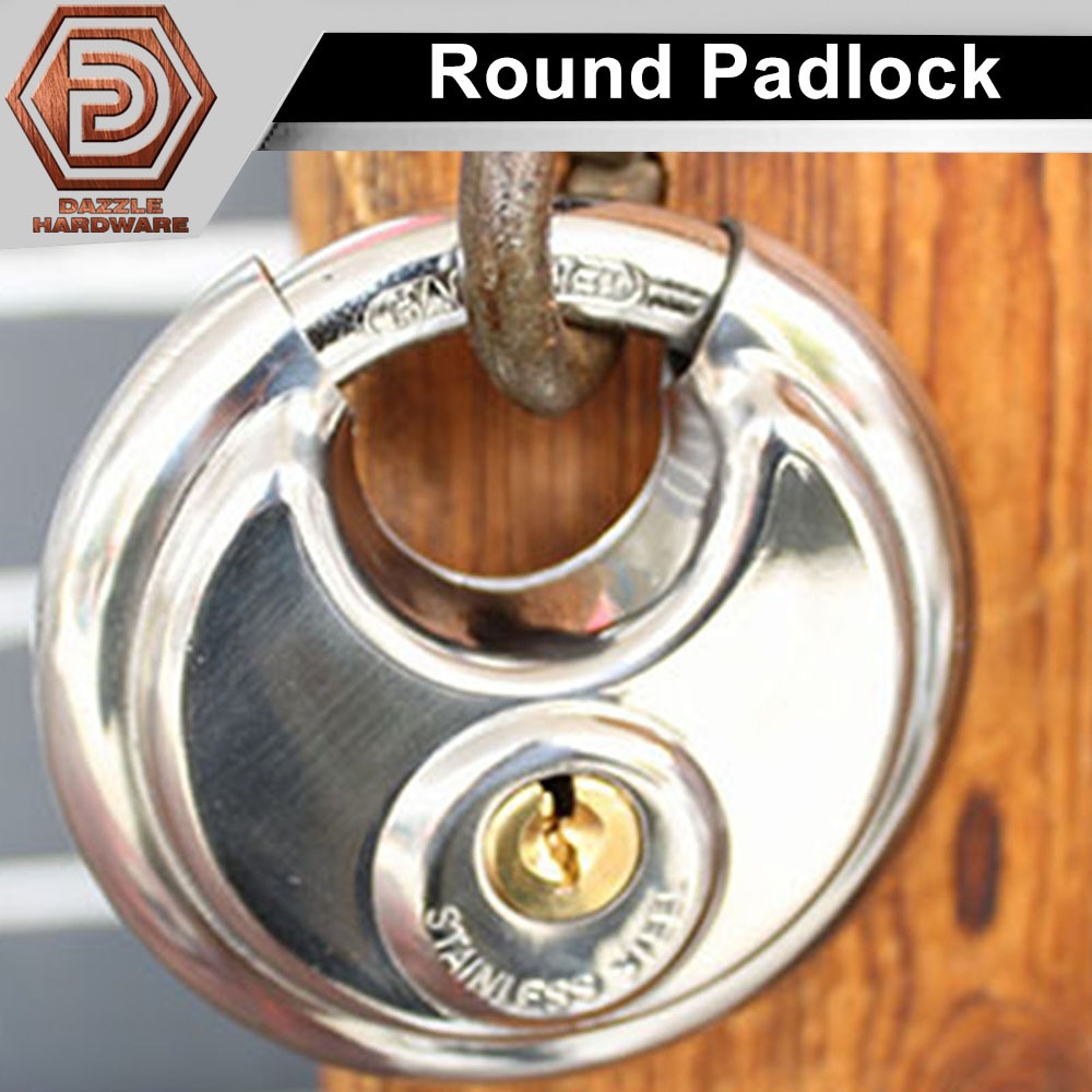 70mm round padlock moon padlock 70mm kunci pintu bulat round shape pad ...