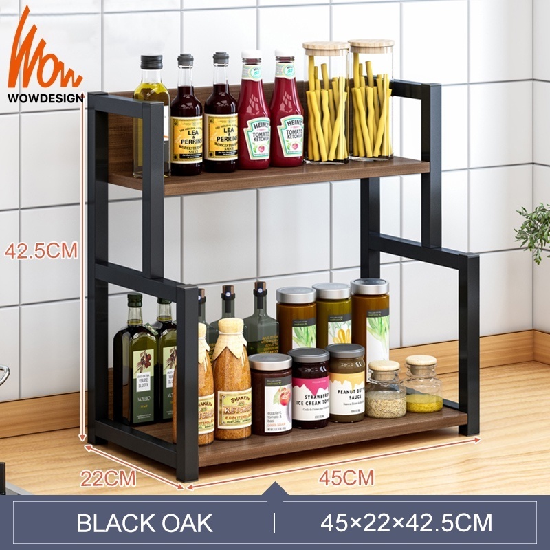 Kitchen Storage Rack Spice Rack Kitchen Rak Rempah Rak Serbaguna ...