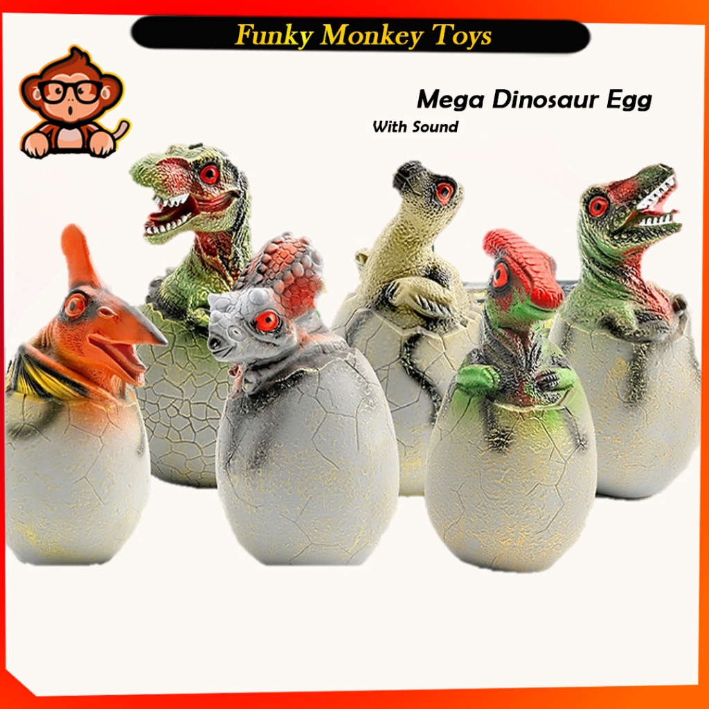 Jurassic Dinosaur Egg Cracking Toys Dino Telur with Sound - 1 pcs ...