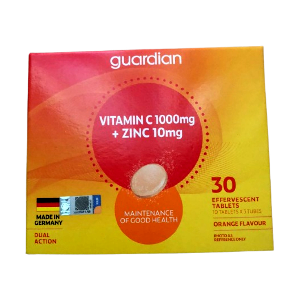 Guardian Effervescent Vitamin C + Zinc 30s (Exp 01/2025) | Shopee Malaysia