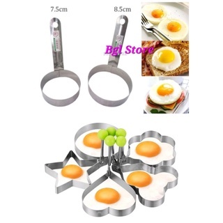 Stainless Steel Egg Mould Shaped / Acuan Telur Pelbagai bentuk | Shopee ...