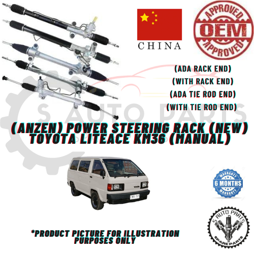 TOYOTA LITEACE KM36 (MANUAL) POWER STEERING GEAR RACK -BRAND 100% OEM ...