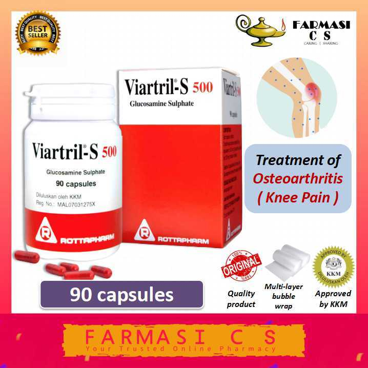 【Barang spot】VIARTRIL-S 500MG CAPS 90S (GLUCOSAMINE SUPLATE) | Shopee ...