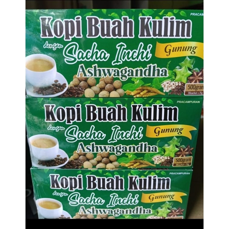 Kopi Buah Kulim dgn Sacha Inchi Ashwagandha(20 sachet) | Shopee Malaysia