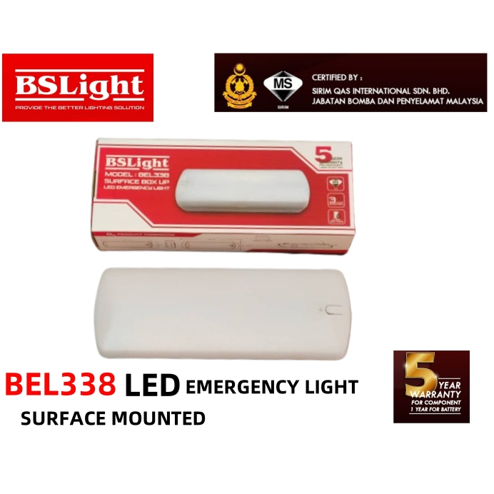 LED Emergency Light~~BSlight BEL338 ~Surface Box Up / BS Light Lampu ...