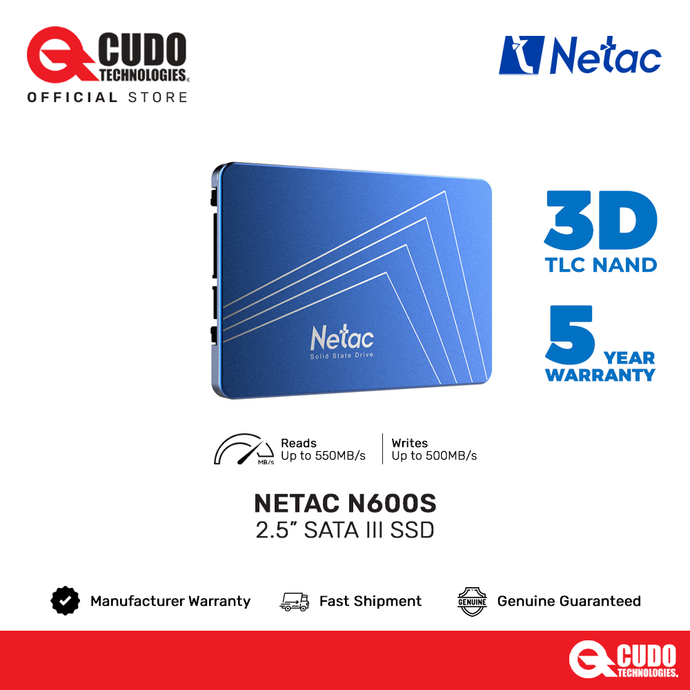Netac N600S 2.5” SATA III SSD (128GB/256GB/512GB/1TB) | Shopee Malaysia