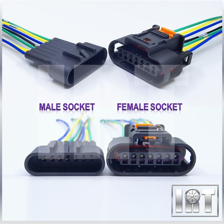 7 Pin Ignition Plug Coil Socket Chevrolet Connector Engine Wire Wiring ...