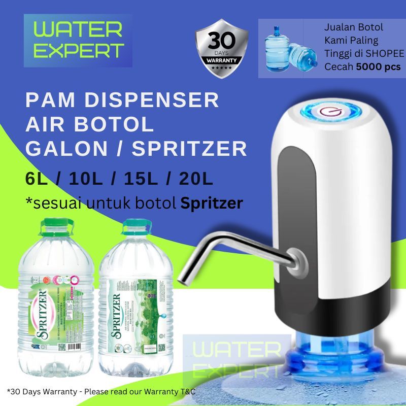 Water Dispenser Pump Spritzer Water Dispenser Mineral Water Bottle 5 Gallon Botol Air Besar ...