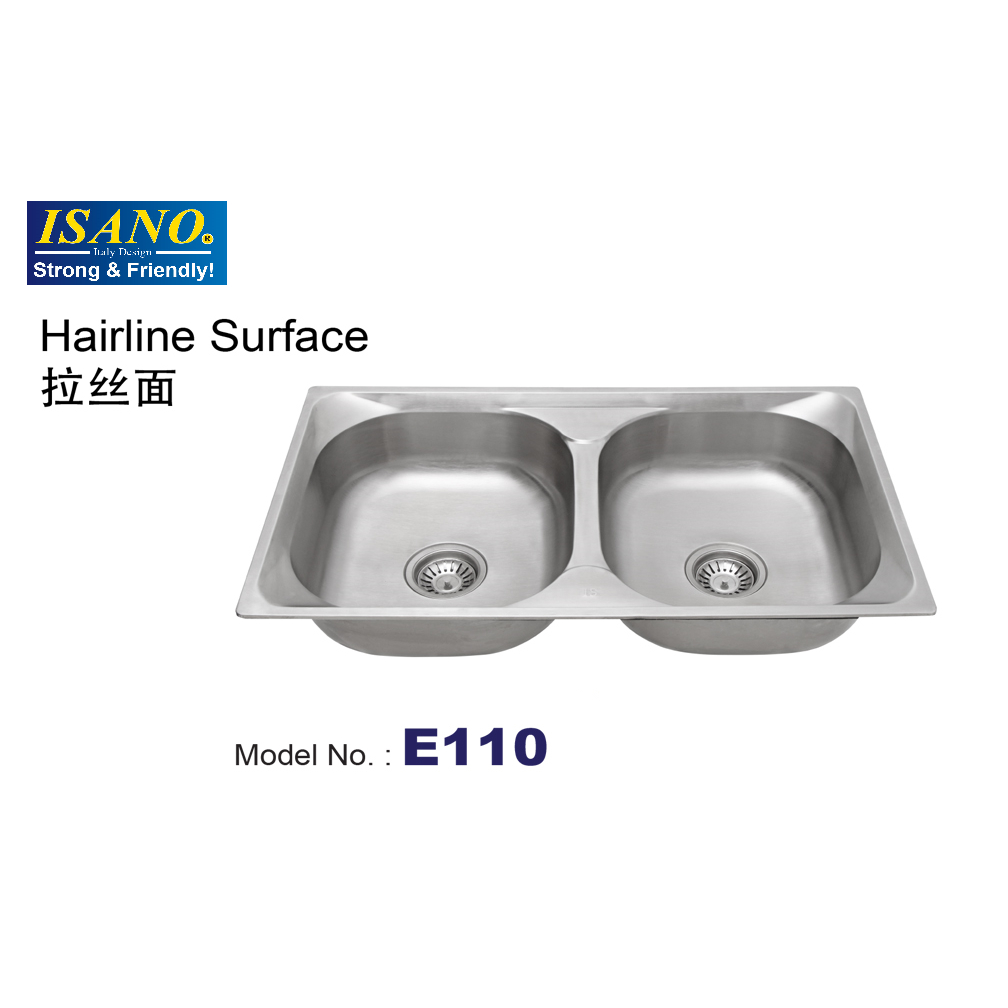 Isano Double Bowl Sink - E110 | Shopee Malaysia